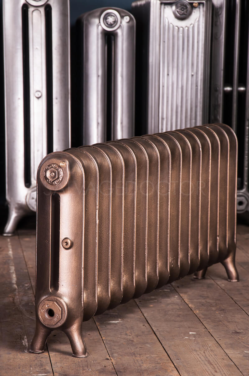 Beeston Single Column Duchess cast iron radiator 450mm high in Bronze ...