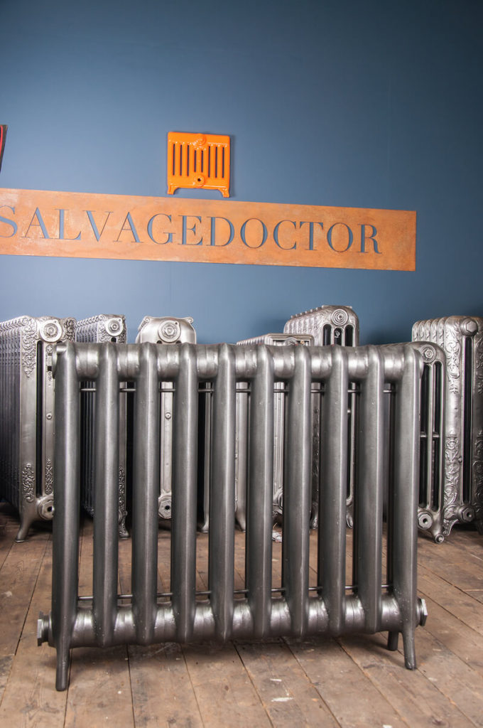 Single Column Plain Cast Iron Radiator in Church Burnish - Salvage ...