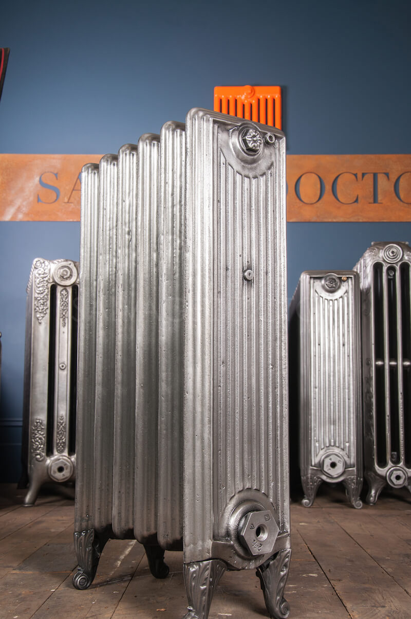 The Italian Flue Cast Iron Radiator 850mm High & 215mm Deep in Polish ...