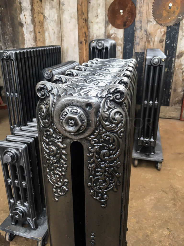 Double Column Beeston Decorated Cast Iron Radiator 965mm High - Salvage ...