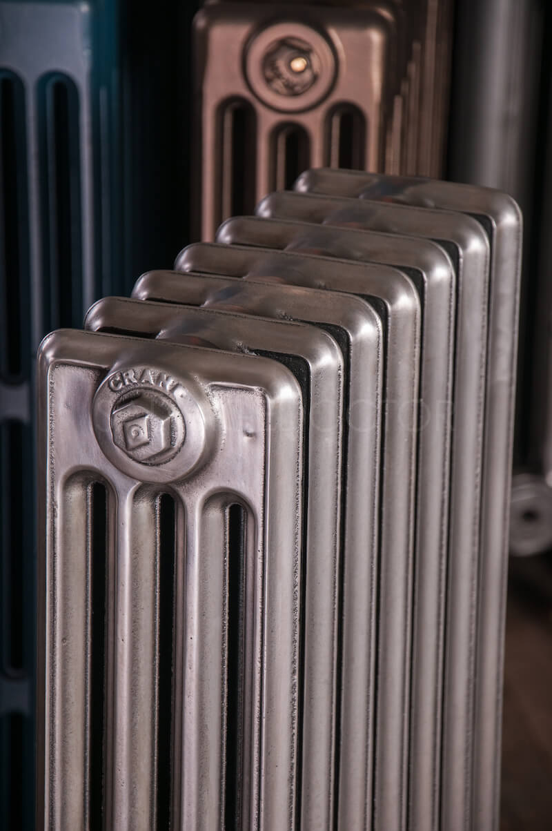 Crane 4 column cast iron radiator 925mm high in polish - Salvage Doctor ...